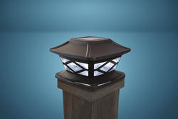 Patriot Lighting® Eileen Solar Powered Black Post Cap Light - 4-Pack at ...