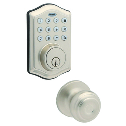 Tru-Bolt® Sydney Satin Nickel Classic Electronic Keypad Door Deadbolt ...