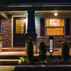 Patriot Lighting® Black Integrated LED Solar Address Sign Light at Menards®