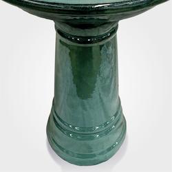 Enchanted Garden™ 21" Green Ceramic Bird Bath at Menards®