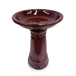 Enchanted Garden™ 21" Purple Ceramic Bird Bath at Menards®