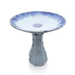 Enchanted Garden™ 19-3/4" Blue Aster Ceramic Bird Bath at Menards®