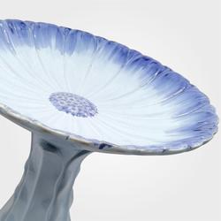 Enchanted Garden™ 19-3/4" Blue Aster Ceramic Bird Bath at Menards®