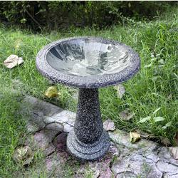 Enchanted Garden® 23-1/2"Gray Resin Bird Bath at Menards®