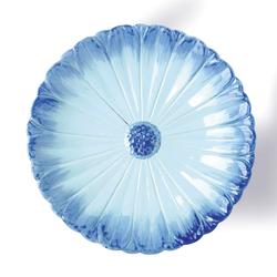 Enchanted Garden™ 19-3/4" Blue Aster Ceramic Bird Bath at Menards®