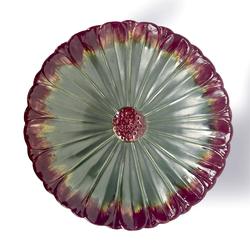 Enchanted Garden™ 19-3/4" Raspberry Aster Ceramic Bird Bath at Menards®