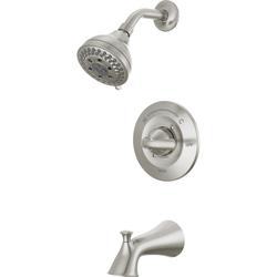 Delta® Lampard™ One-Handle 5-spray SpotShield® Brushed Nickel Bathtub ...