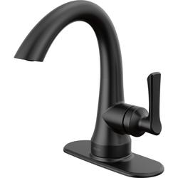 Delta® Caffery™ One-Handle 4" Centerset Matte Black Bathroom Sink ...
