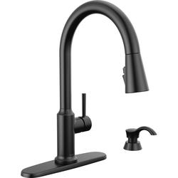 Delta® Dyerton™ One-Handle Pull-Down Matte Black Kitchen Faucet at Menards®