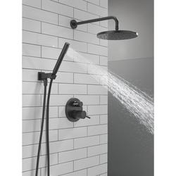 Delta® Modern™ Monitor® 14 Series Matte Black Raincan Showerhead and ...