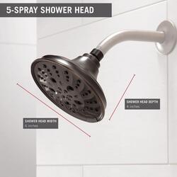 Delta® Pivotal™ H2Okinetic® 5-Spray Setting Venetian Bronze Fixed Mount ...