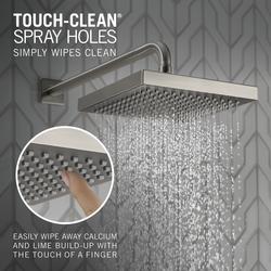 Delta® Square 8" Brushed Nickel Rain Showerhead at Menards®