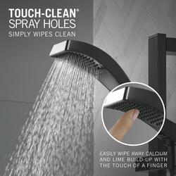 Delta® Dryden™ Premium Single-Setting Slide Bar Matte Black Handheld ...