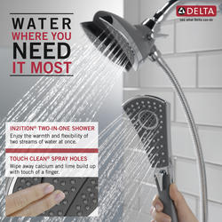 Delta® In2ition® 2-Spray Setting Chrome Fixed Mount & Handheld ...