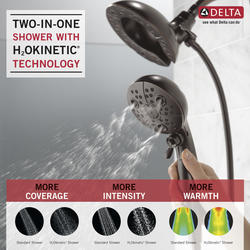 Delta® In2ition® H2Okinetic® 5-Spray Setting Venetian Bronze Fixed ...