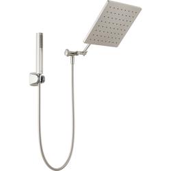Delta® 10" Spotshield Brushed Nickel Rain Showerhead & Handheld Combo ...