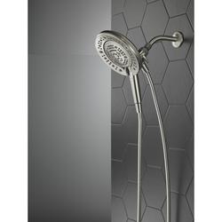 Delta® In2ition® 7-Spray Setting Satin Nickel Fixed Mount Showerhead ...