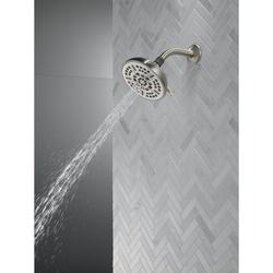 Delta® 8-Spray Setting Satin Nickel Fixed Mount Showerhead at Menards®