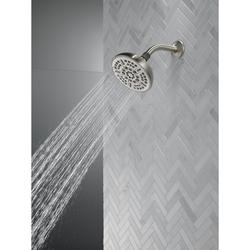 Delta® 8-Spray Setting Satin Nickel Fixed Mount Showerhead at Menards®