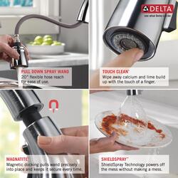 Delta® Izak® One-Handle Pull-Down Stainless Kitchen Faucet at Menards®