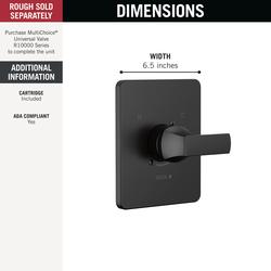 Delta® Velum™ Monitor® 14 Series One-Handle Matte Black Shower Faucet ...