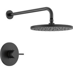 Delta® Modern™ Monitor® 14 Series Matte Black Raincan Showerhead - Trim ...