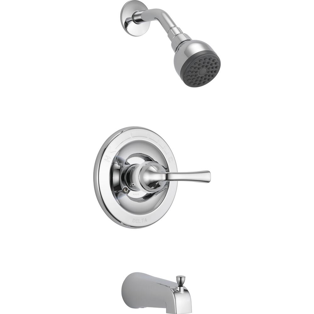 Delta Foundations One Handle 1 Spray Chrome Bathtub Shower Faucet at Menards