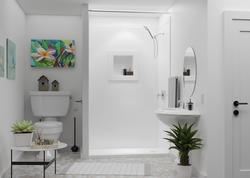 FlexStone® 11" White Square Recessed Shampoo Caddy at Menards®