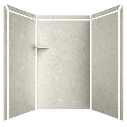 FlexStone® Elegance 48"W x 36"D x 80"H Calabria Shower Wall Surround (3 ...