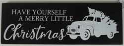 Enchanted Forest® 15-1/2" Black & White Wooden Merry Wall Sign at Menards®