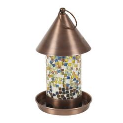 Enchanted Garden® Metal/Glass Round Bird Feeder at Menards®