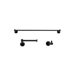 Italia Florence 3-Piece Matte Black Bathroom Hardware Set at Menards®