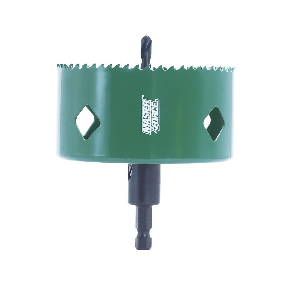 Masterforce 4 1 8 Bi Metal Hole Saw with 3 8 Arbor at Menards