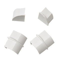 D-Line White Quarter-Round Raceway Smooth-Fit Accessory Pack at Menards®