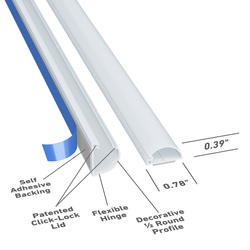 D-Line 10' White Half Round 0.78" x 0.39" Raceway Kit at Menards®