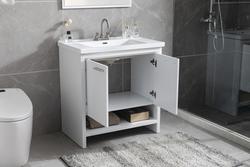 Tuscany® Verona 31-3/4"W x 19-3/4"D White Vanity and White Ceramic ...