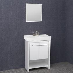 Tuscany® Verona 24-1/4"W x 14-3/8"D White Vanity and White Ceramic ...