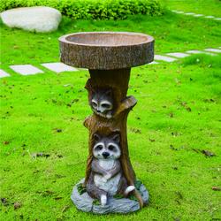 Enchanted Garden® 23" Raccoon Bird Bath at Menards®
