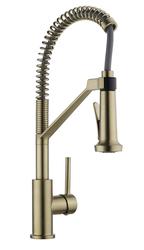 Tuscany® Forden® One-Handle Coil Matte Gold Kitchen Faucet at Menards®