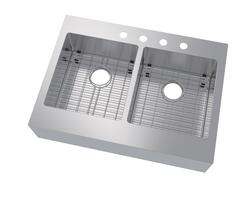 Tuscany® Retrofit Farmhouse/Apron Front 33" Stainless Steel Double Bowl ...