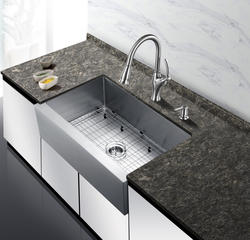 Tuscany® Farmhouse/Apron Front 33" Stainless Steel Single Bowl Kitchen ...