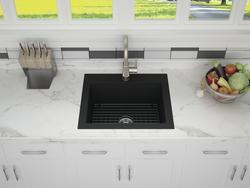 Tuscany® Forden® Dual Mount 25" Black Stainless Steel 1-Hole Single ...