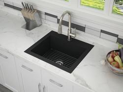 Tuscany® Forden® Dual Mount 25" Black Stainless Steel 1-Hole Single ...