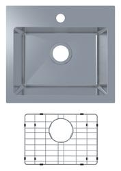 Tuscany® Forden® Dual Mount 19" Stainless Steel 1-Hole Single Bowl Bar ...