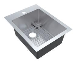 Tuscany® Forden® Dual Mount 17" Stainless Steel 1-Hole Single Bowl Bar ...