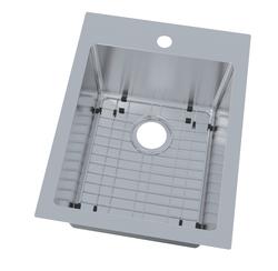 Tuscany® Forden® Dual Mount 17" Stainless Steel 1-Hole Single Bowl Bar ...