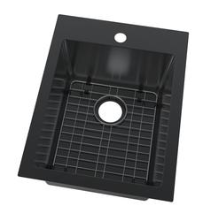 Tuscany® Forden® Dual Mount 17" Stainless Steel 1-Hole Single Bowl Bar ...