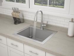 Tuscany® Forden® All-in-One Dual Mount 25" Stainless Steel 1-Hole ...