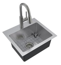 Tuscany® Forden® All-in-One Dual Mount 19" Stainless Steel 1-Hole ...