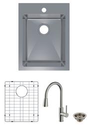 Tuscany® Forden® All-in-One Dual Mount 17" Stainless Steel 1-Hole ...